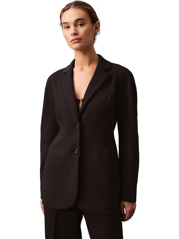 Calvin Klein Classic Fitted Blazer - Black Beauty