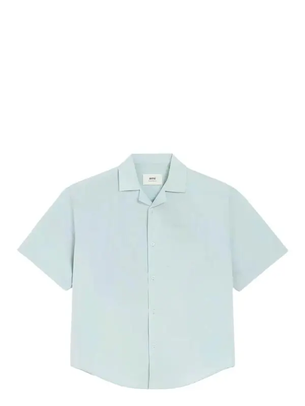 Ami Short-sleeve Button-up Shirt - Blue