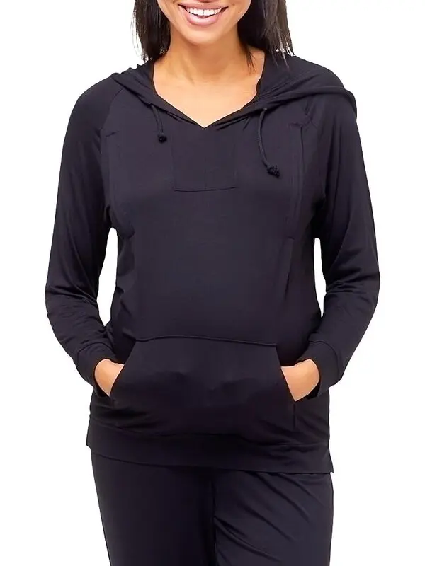 NOM MATERNITY Simone Maternity Hoodie - Black