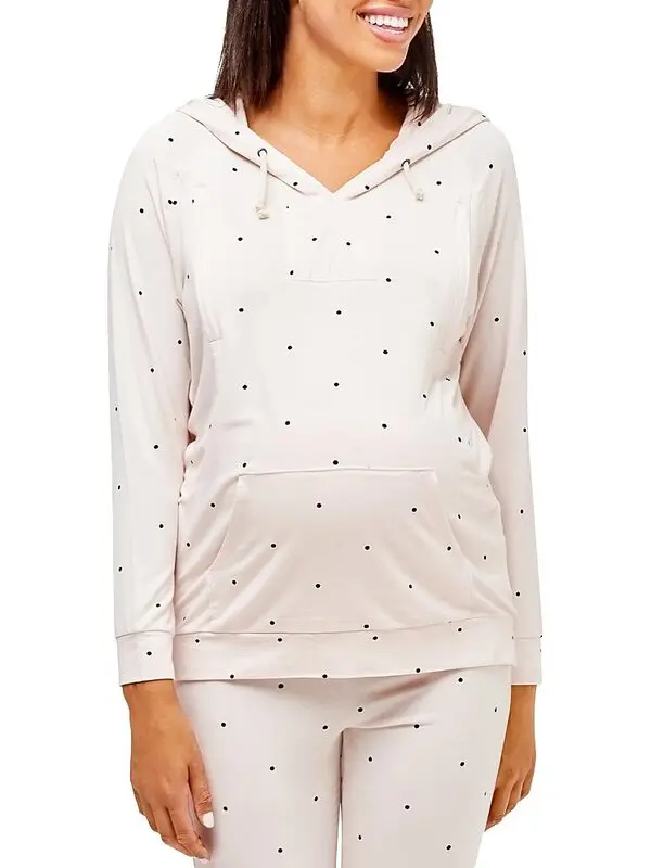 NOM MATERNITY Simone Maternity Hoodie - Dots