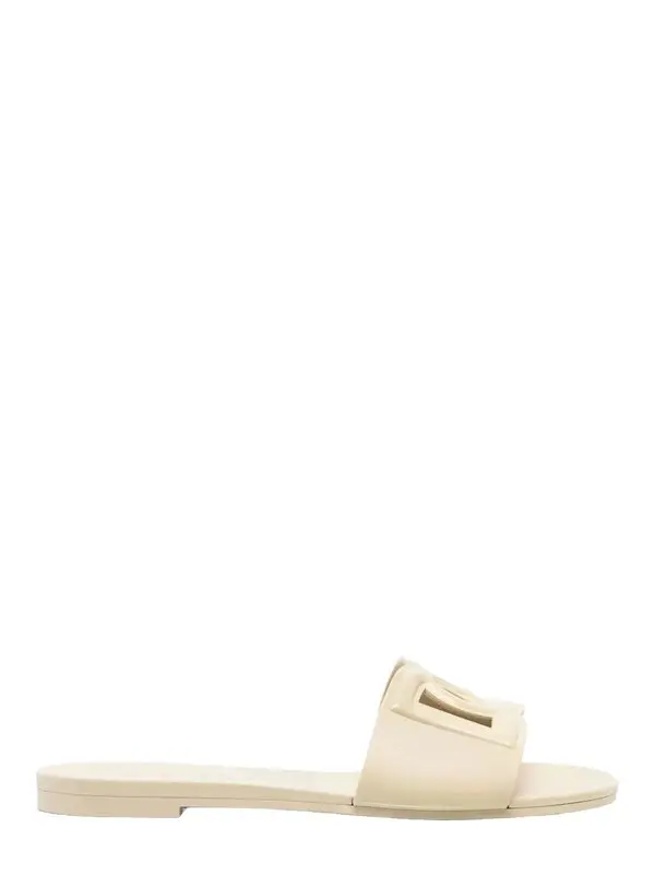 Dolce & Gabbana Bianca Dg-logo Slides - Neutrals
