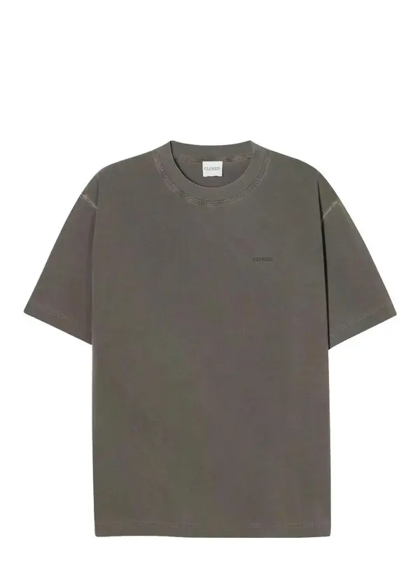 Closed Washed Crew-neck T-shirt - Grey