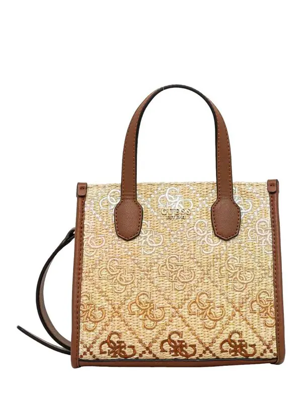 Guess Logo-lettering Tote - Brown