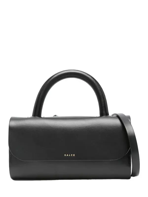 SALCE Mini Leather Tote Bag - Black