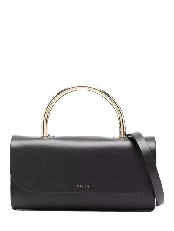 SALCE Small Leather Tote - Black