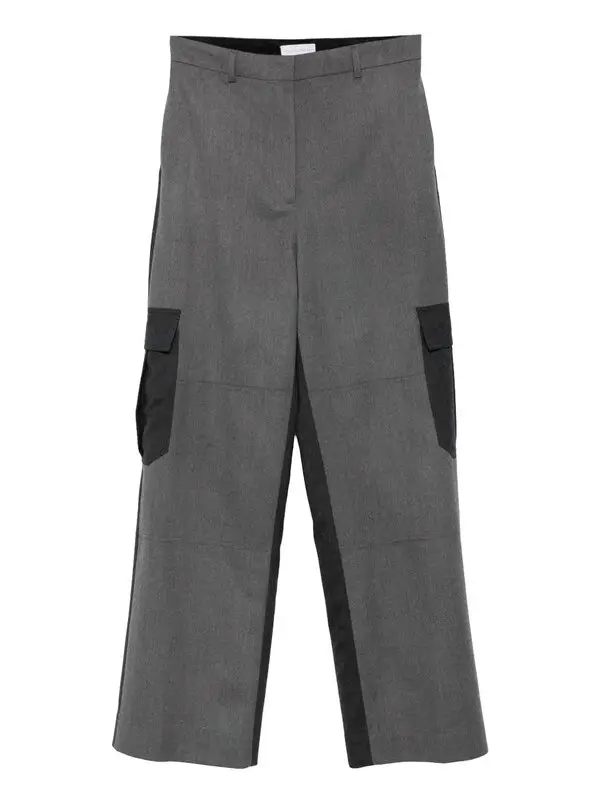 Stella McCartney Wool Straight-leg Trousers - Grey