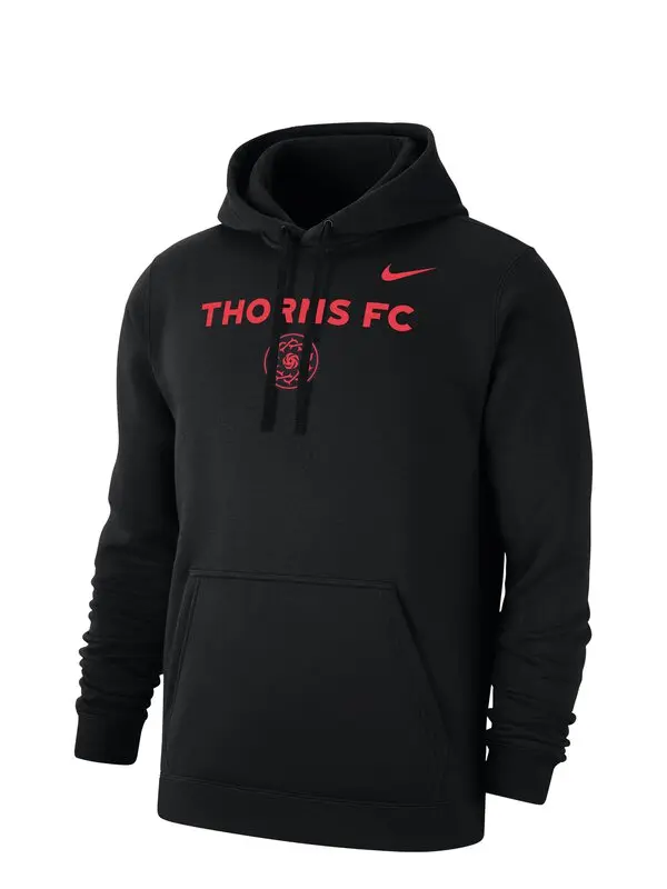 Nike Portland Thorns Fc Club Nwsl Fleece Pullover Hoodie - Black