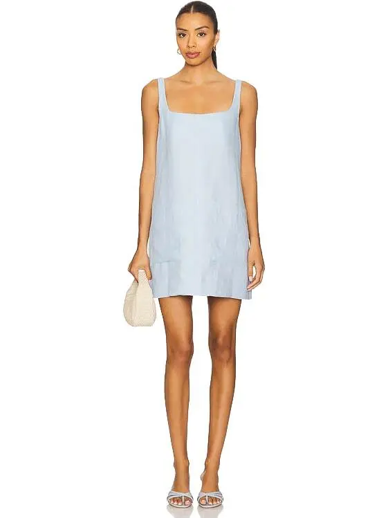 Bondi Born Delphi A-line Mini Dress - Sky