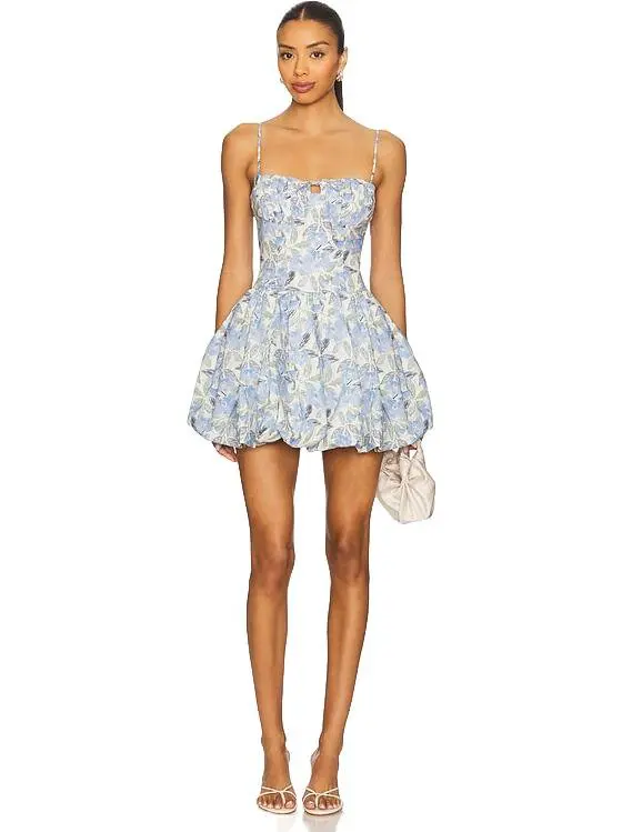 Astr The Label Larissa Dress - Blue Floral