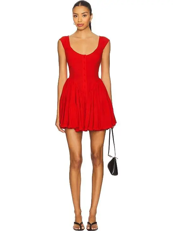 Majorelle Mini Dress - Cherry Red