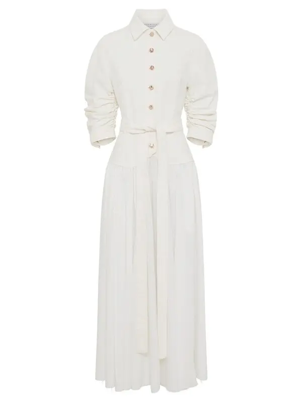 Gabriela Hearst Delyth Cotton Midi Dress - White