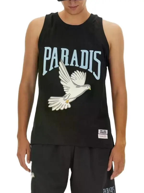 3.PARADIS Logo-print Tank Top - Black