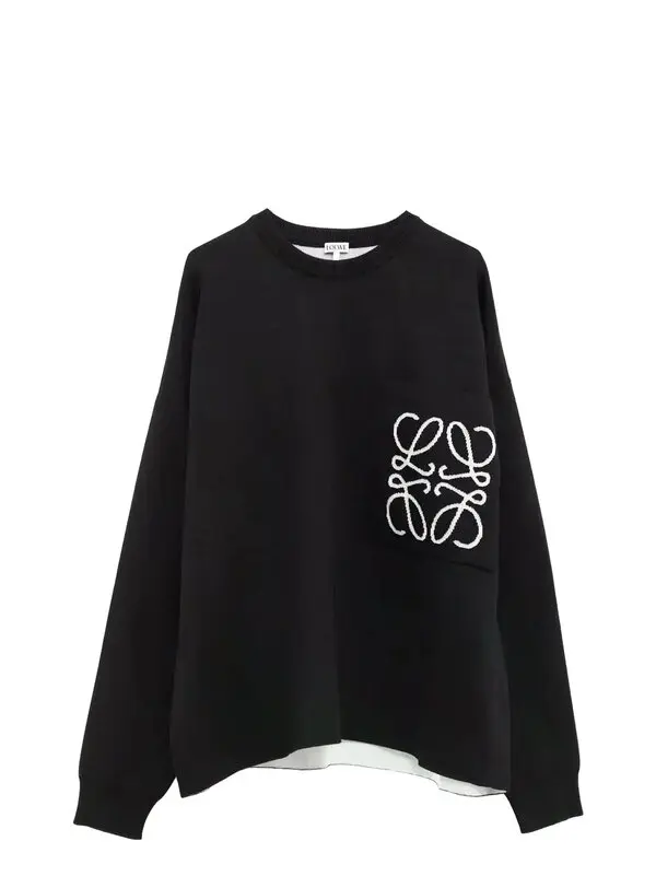 Loewe Embroidered Logo Sweatshirt - Black