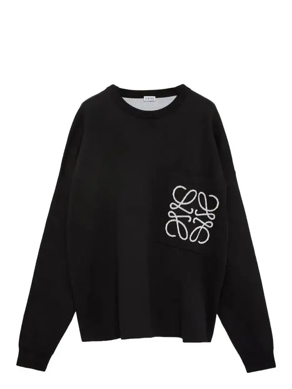 Loewe Embroidered Logo Sweatshirt - Black