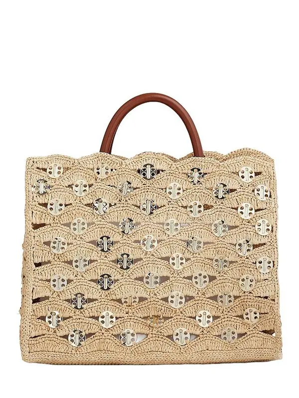 Rabanne Raffia Tote Bag - Natural