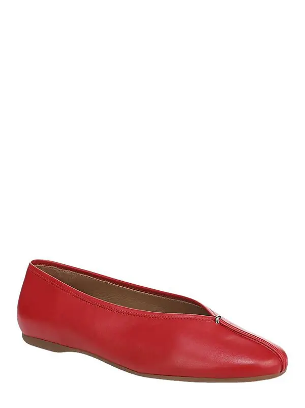 Vince Ori Ballerina Flats - Crimson