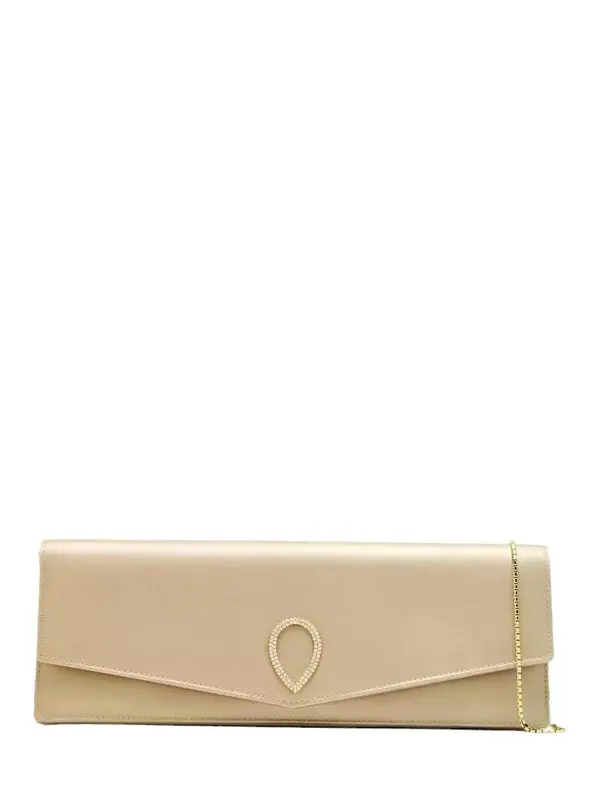 Jennifer Chamandi Pearl-embellished Clutch - Neutrals