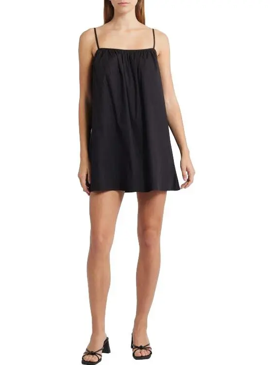 WAYF Casey Stretch Cotton Cami Dress - Black