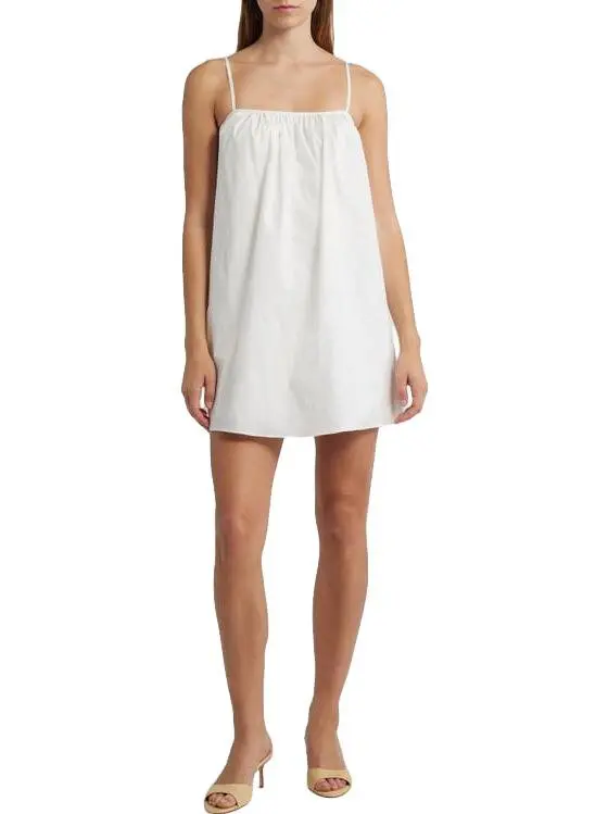 WAYF Casey Stretch Cotton Cami Dress - Ivory