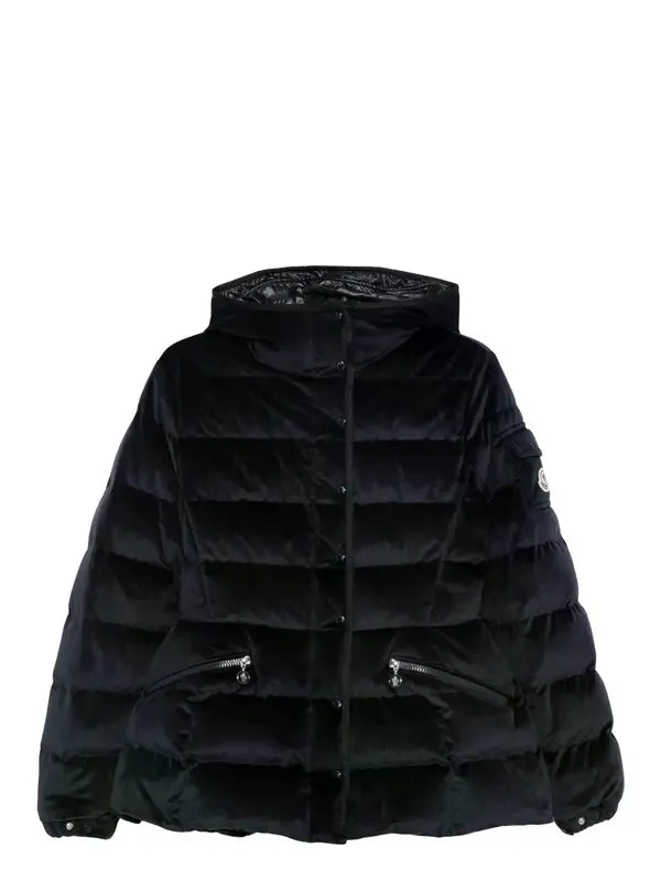 Moncler Quilted Hooded Puffer Jacket - Blue