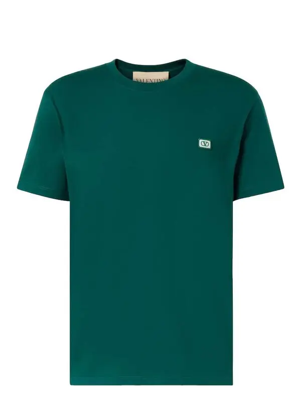 Valentino Garavani Vlogo Cotton Jersey T-shirt - Green