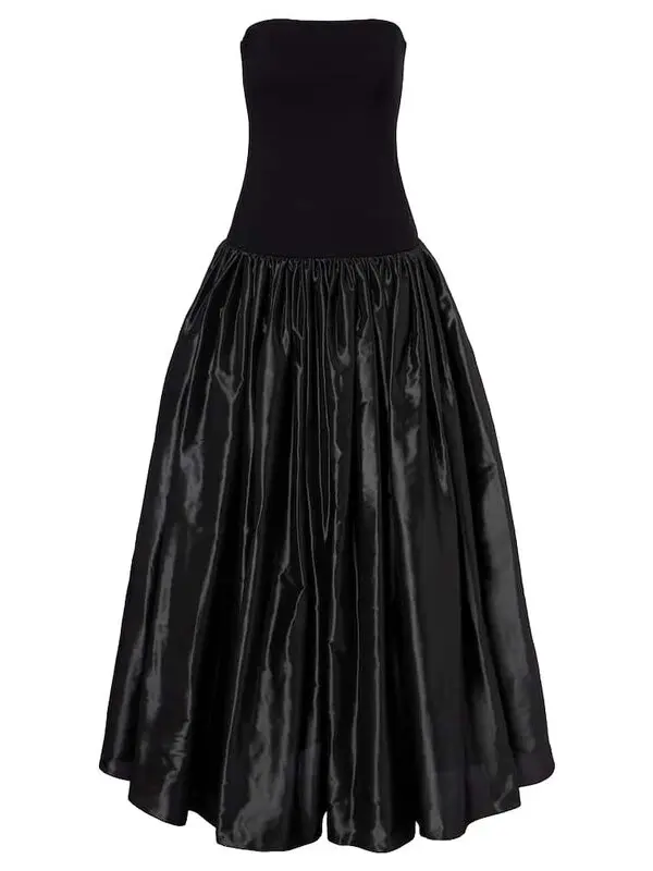 Coperni Taffeta Bustier Gown - Black
