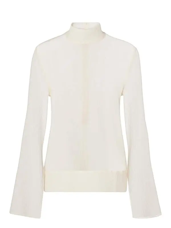 TOTEME Sheer Cotton And Silk Top - White