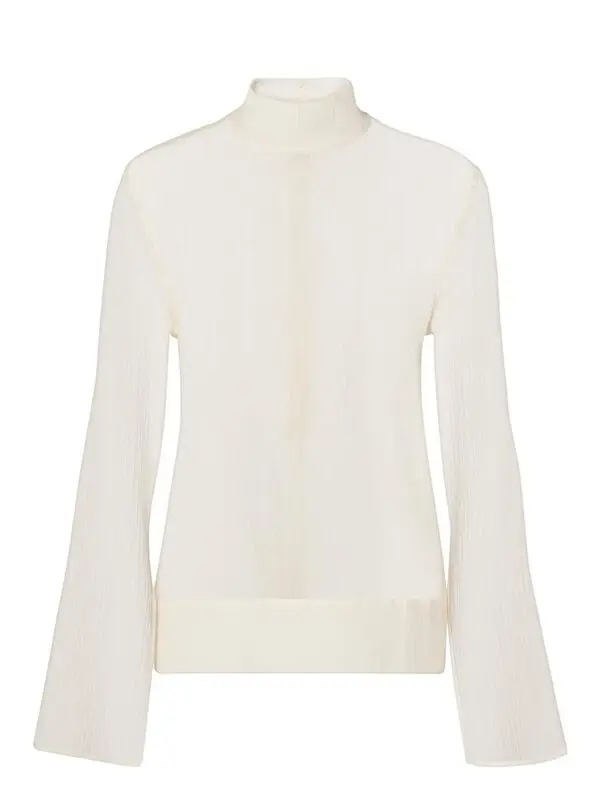 TOTEME Sheer Cotton And Silk Top - White