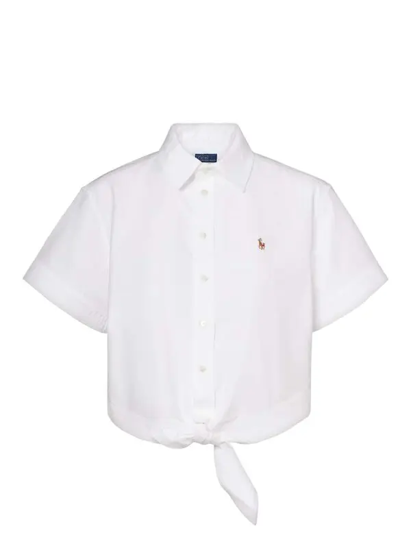 Polo Ralph Lauren Cropped Cotton Shirt - White