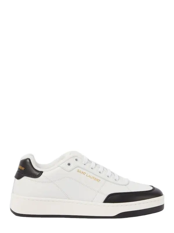 Saint Laurent Sl61 Leather Sneakers - White