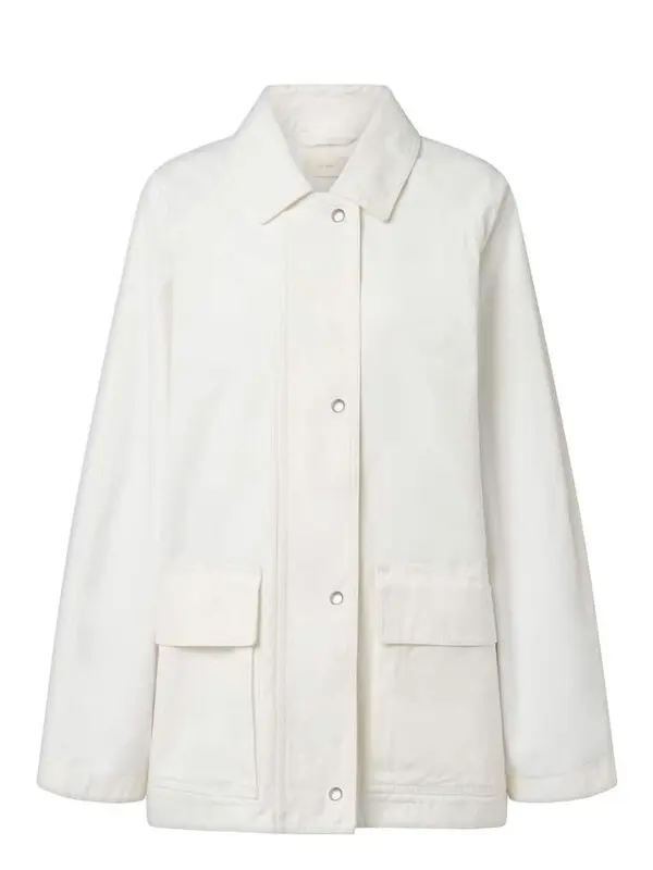 THE ROW Elodianna Cotton Canvas Jacket - White