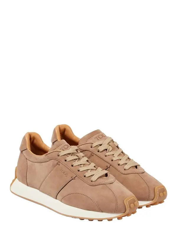 TOD'S Suede Lace-up Sneakers - Brown