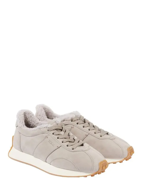 TOD'S Suede Lace-up Sneakers - Grey