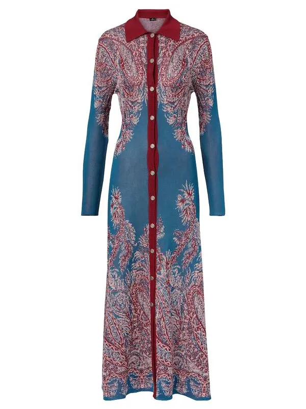 Etro Paisley Jersey Shirt Dress - Multicoloured
