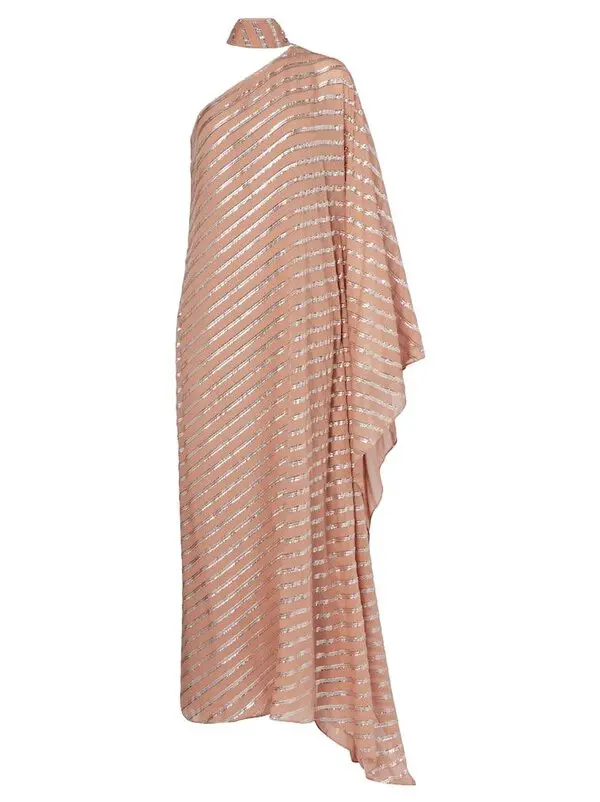 TALLER MARMO Petra One-shoulder Fil Coupé Maxi Dress - Pink