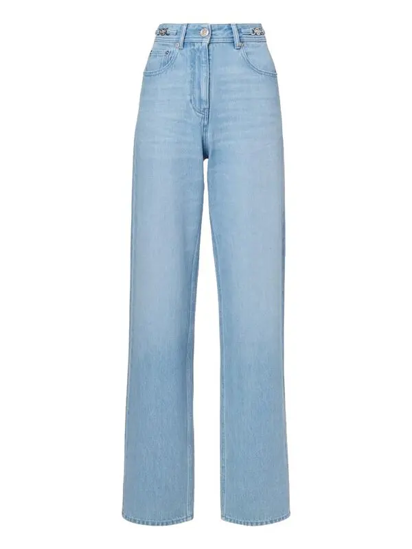 Versace High-rise Wide-leg Jeans - Blue