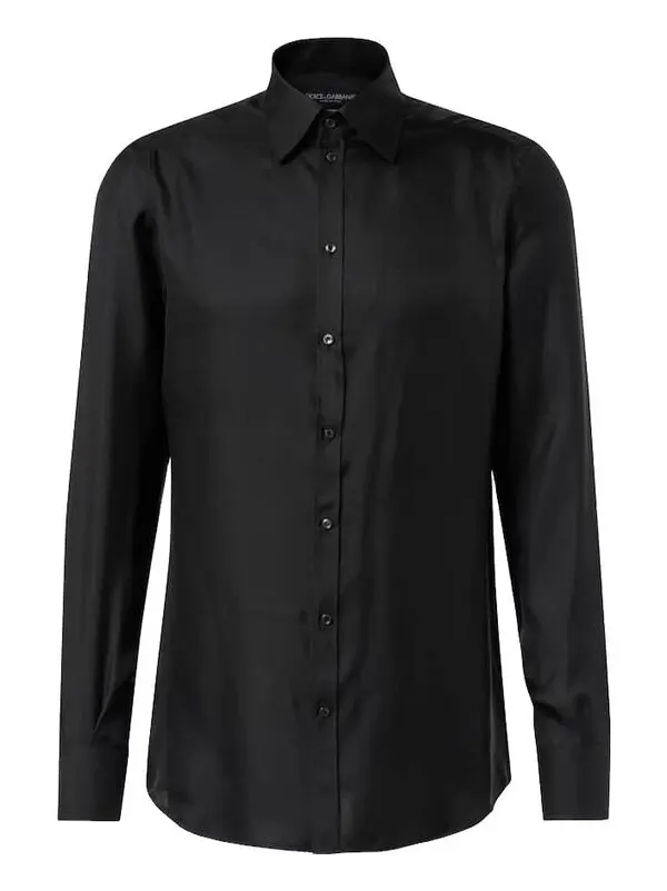 Dolce & Gabbana Martini Silk Twill Shirt - Black