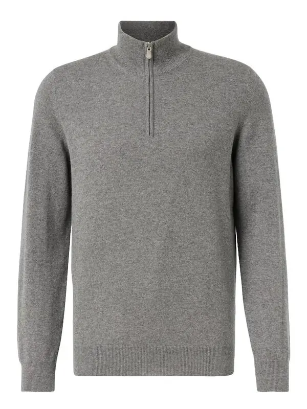 Brunello Cucinelli Cashmere Half-zip Sweater - Grey