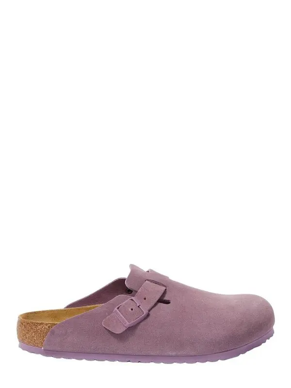 BIRKENSTOCK Boston Suede Clogs - Purple