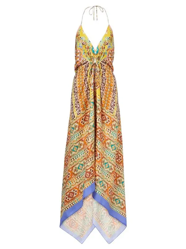 Etro Printed Silk Midi Dress - Multicoloured