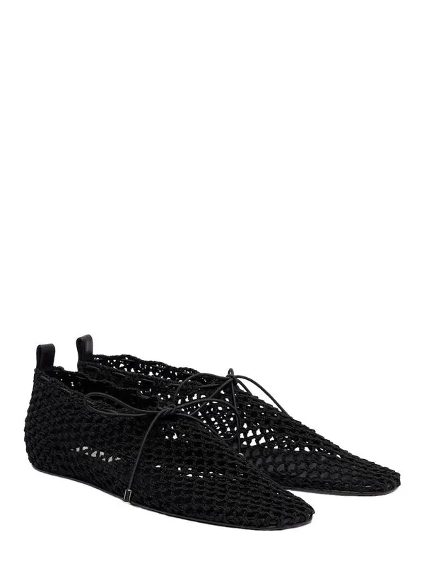 TOTEME Crochet Flats - Black