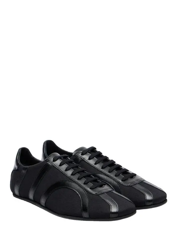 TOTEME Leather-trimmed Sneakers - Black