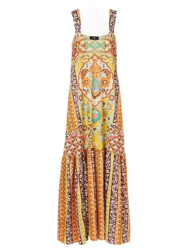Etro Printed Cotton Maxi Dress - Multicoloured