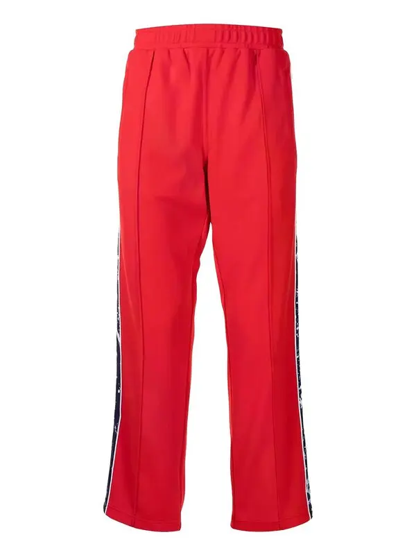 PORTS V Side Stripe-detail Track Pants - Red
