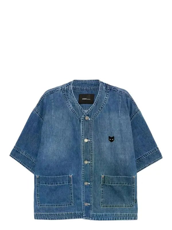SONGZIO Denim Short-sleeves Shirt - Blue