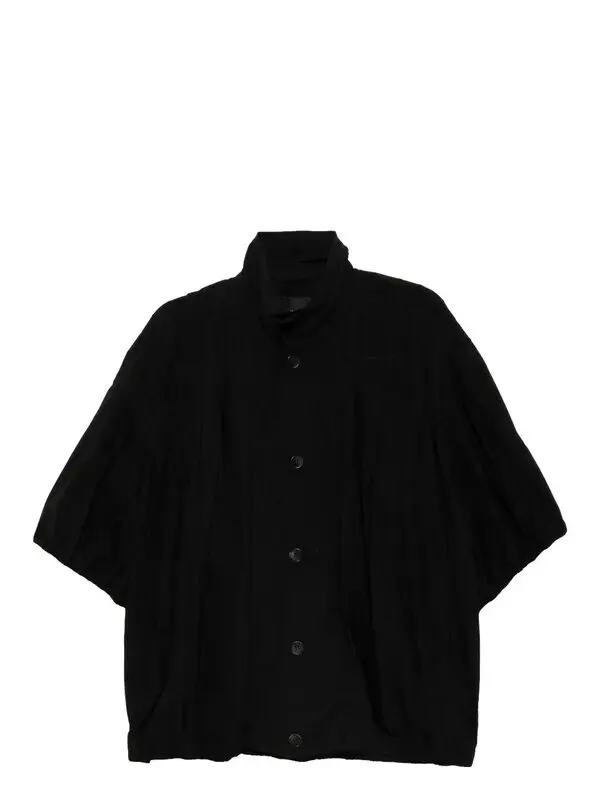 SONGZIO Dart-detail Short-sleeves Jacket - Black