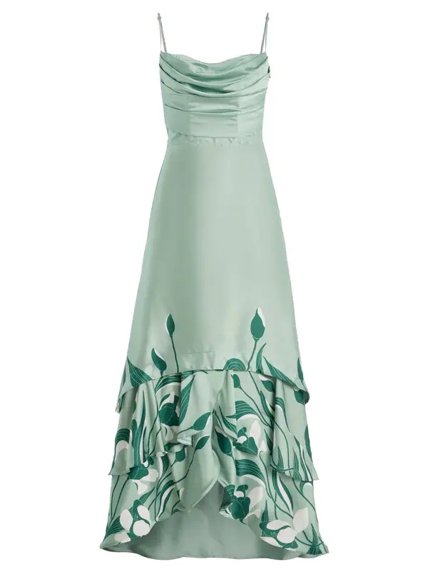 ANDRES OTALORA Floreada Tulip-printed Maxi Dress - Green