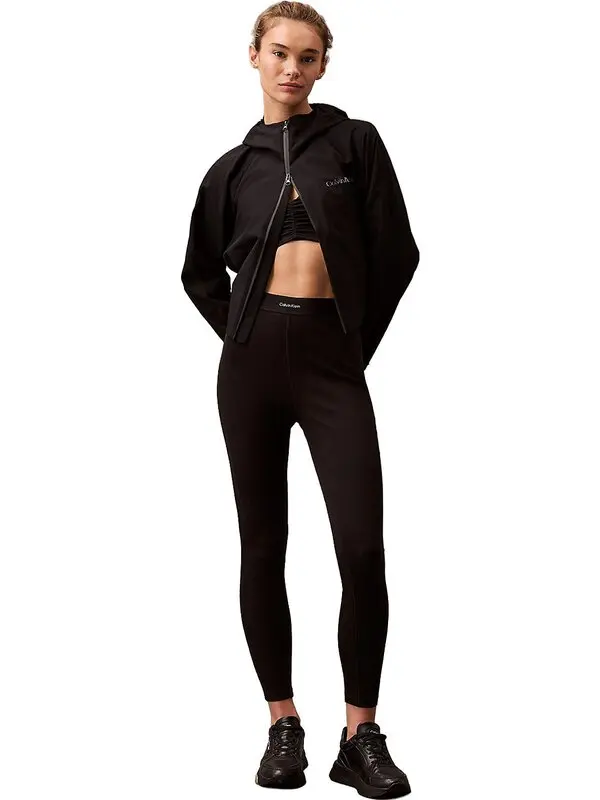 Calvin Klein Cotton Stretch Rib Leggings - Black