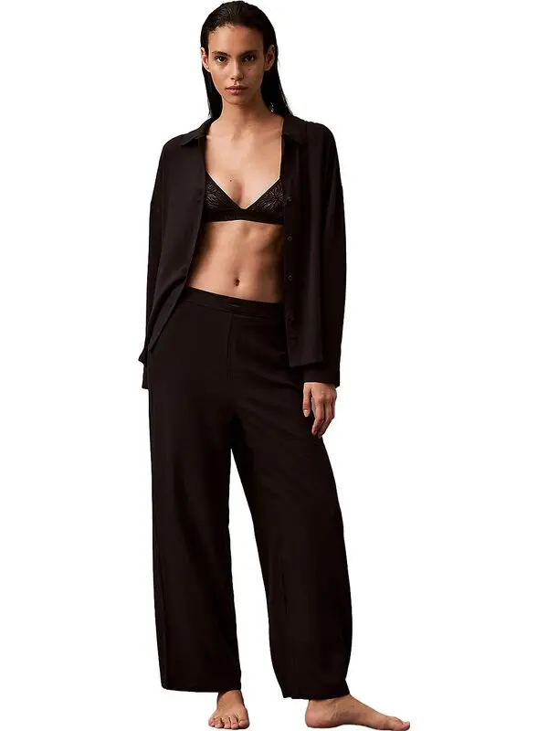 Calvin Klein Woven Viscose Sleep Pants - Black