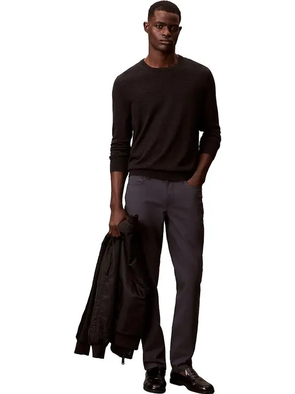 Calvin Klein Slim Fit 5-pocket Pants - Ebony